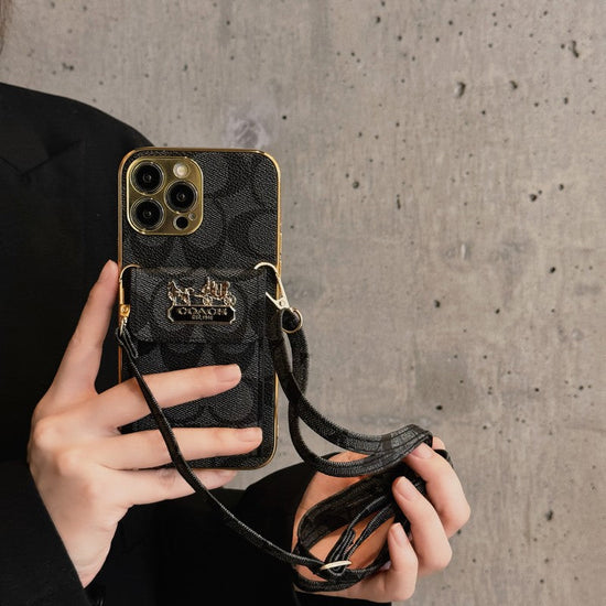Coa Card Bag Leather Chain iPhone Case – Casefuns