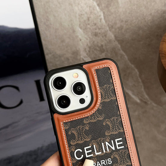 CE Hand Holder Leather iPhone Case – Casefuns